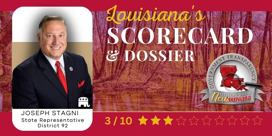 Joseph Stagni - Legislator Score 3/10