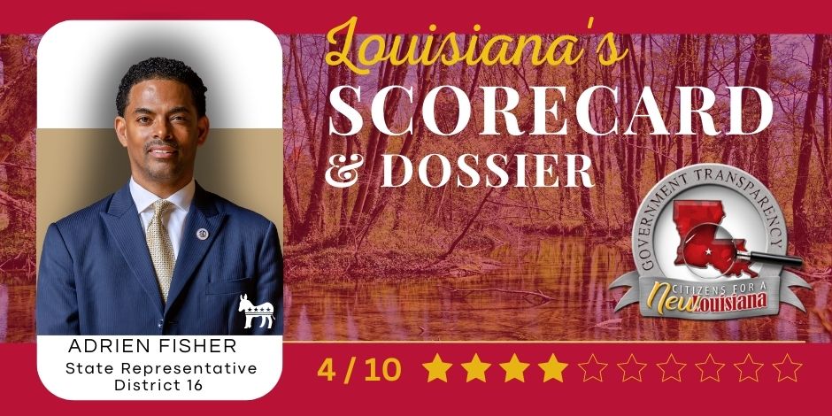 Adrian Fisher - Legislator Score 4/10