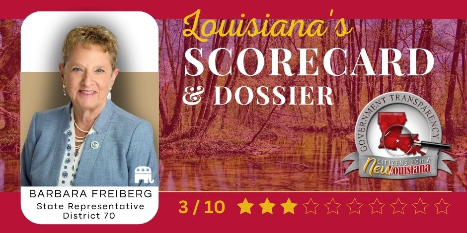 Barbara Freiberg - Legislator Score 2/10