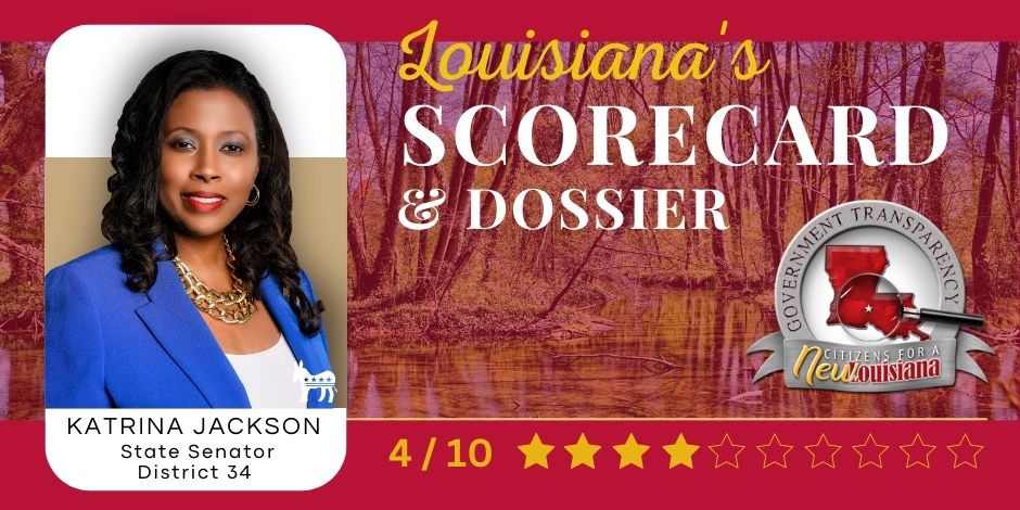 Katrina Jackson - Senator Score 3/10