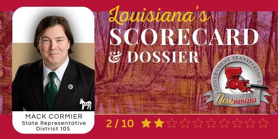 Mack Cormier - Former State Legislator Score 4/10