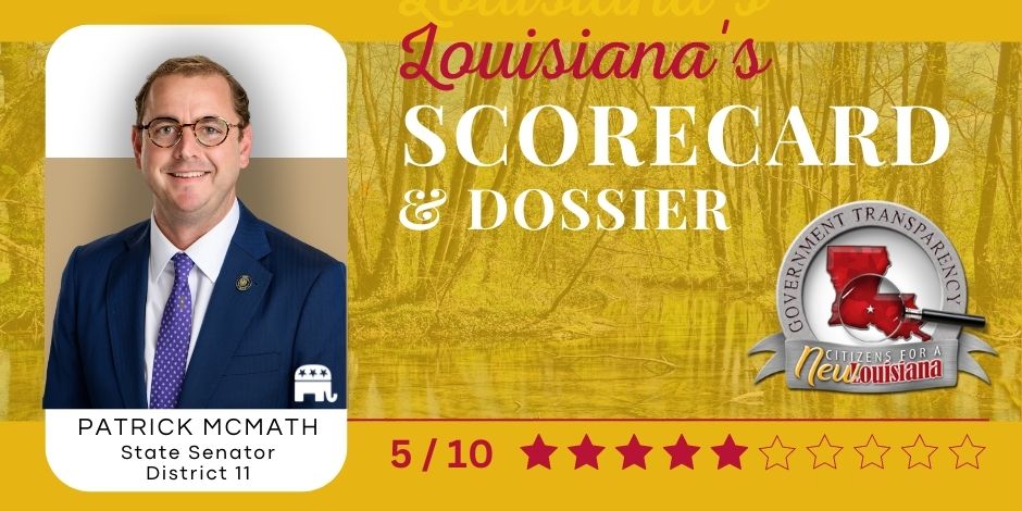 Patrick McMath - Senator Score 5/10
