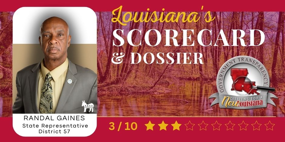 Randal Gaines - Former State Legislator Score 3/10