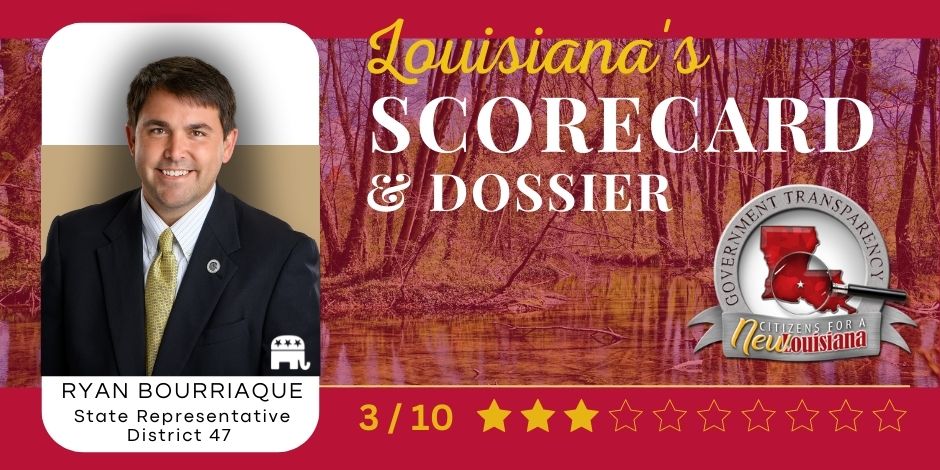 Ryan Bourriaque - Legislator Score 5/10